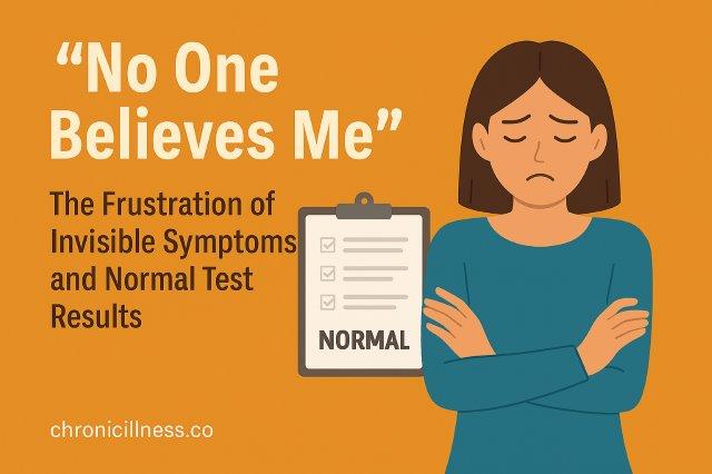 “No One Believes Me” – The Frustration of Invisible Symptoms and Normal ...